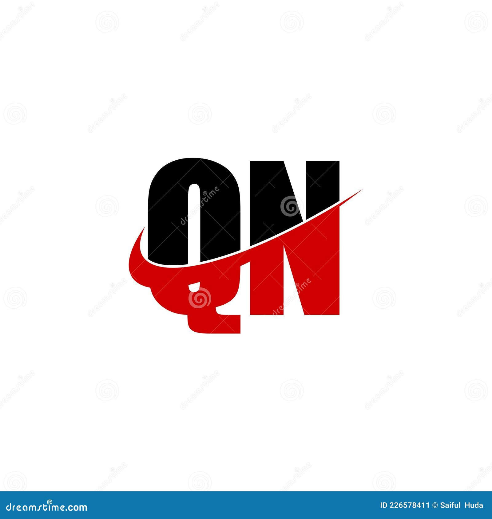 Letter QN Simple Monogram Logo Icon Design. Stock Vector - Illustration ...