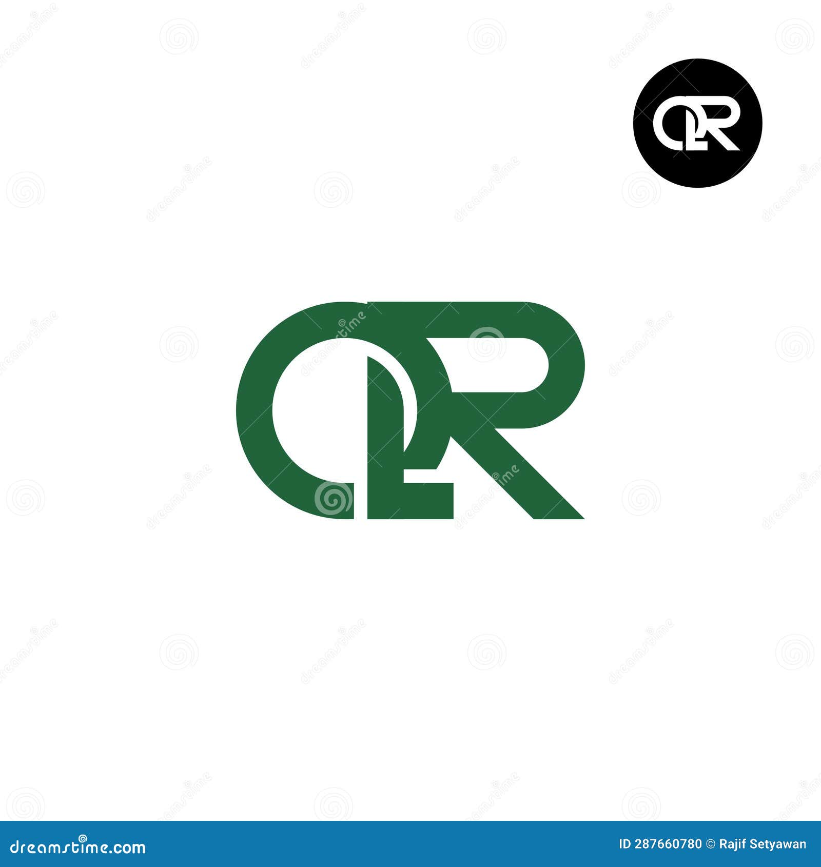 Letter QR Monogram Logo Design Stock Illustration - Illustration of ...