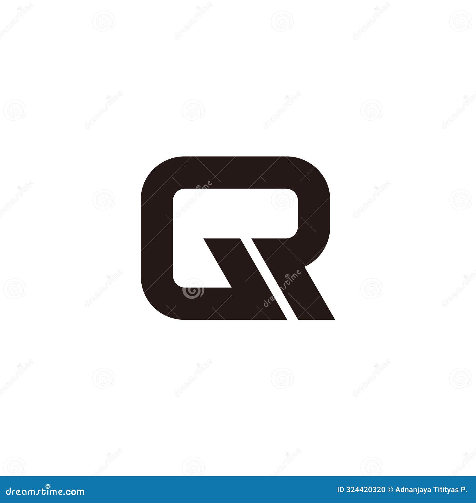 Letter Qr Simple Geometric Square Logo Vector Stock Vector ...