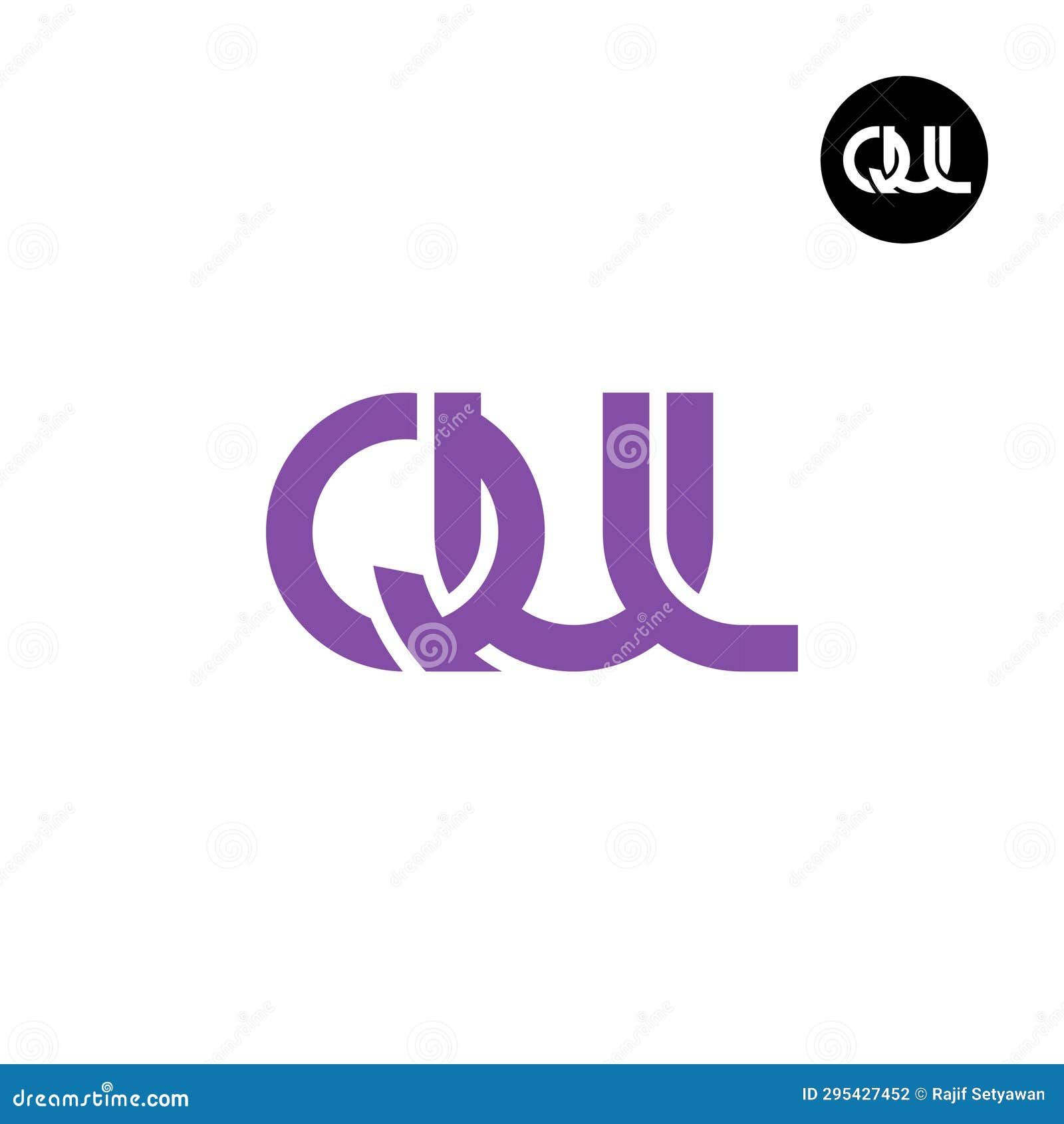 Letter QUL Monogram Logo Design Stock Illustration - Illustration of ...