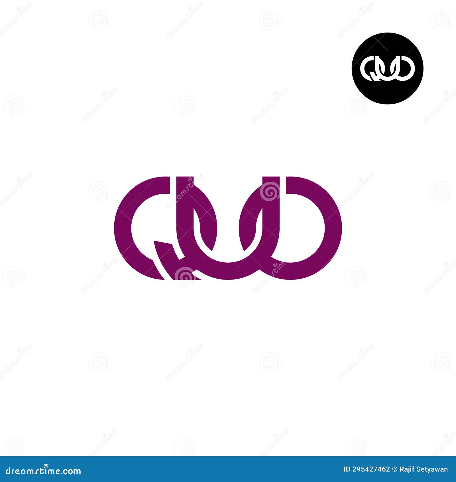 Letter QUO Monogram Logo Design Stock Vector - Illustration of business ...