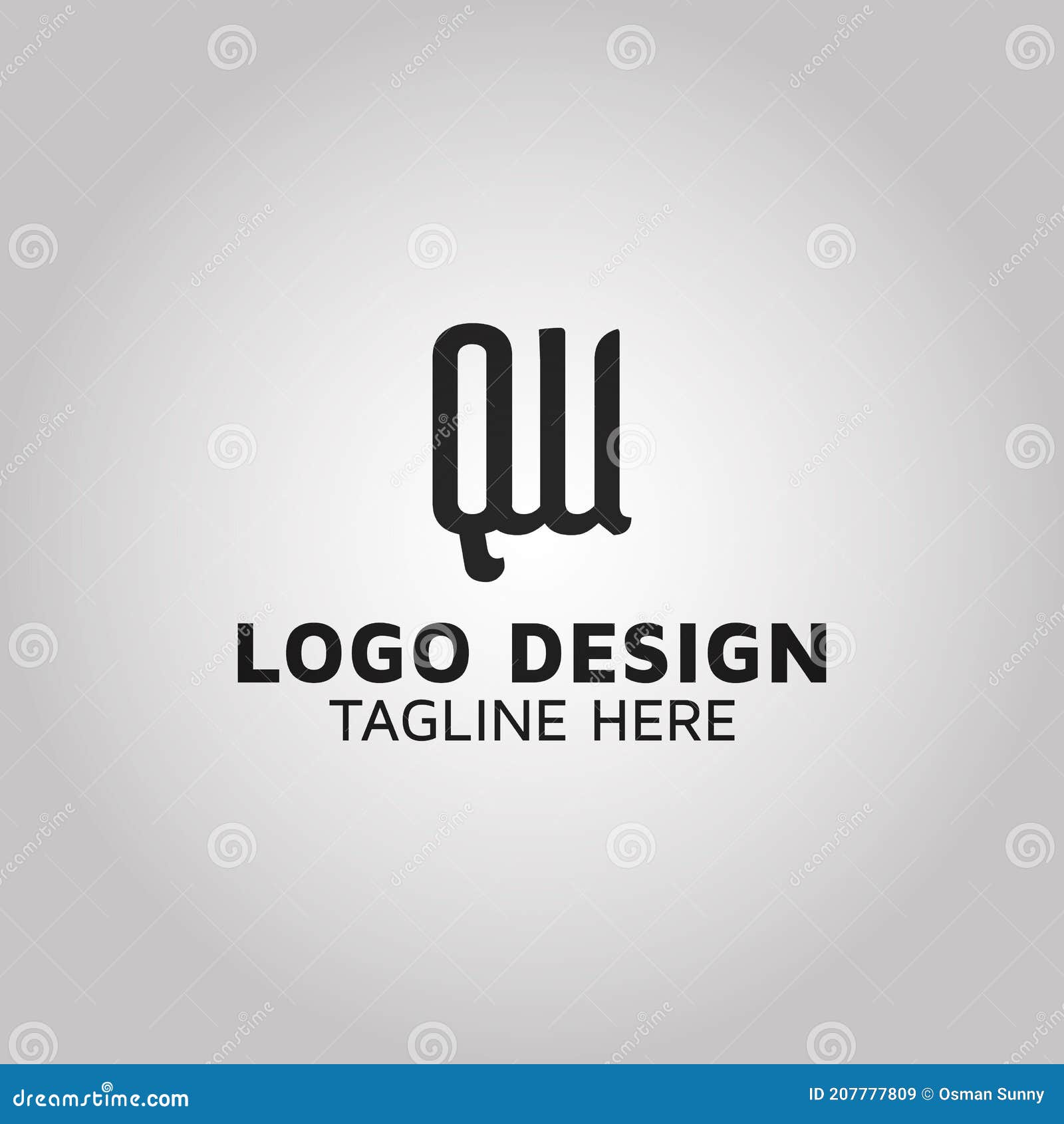 Letter QW Vector Logo Design Stock Illustration - Illustration of ...