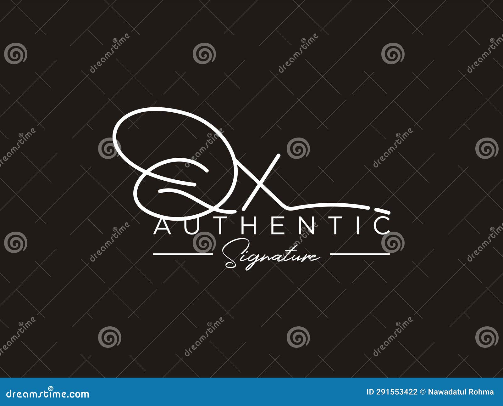 Letter QX Signature Logo Template Vector Stock Vector - Illustration of ...