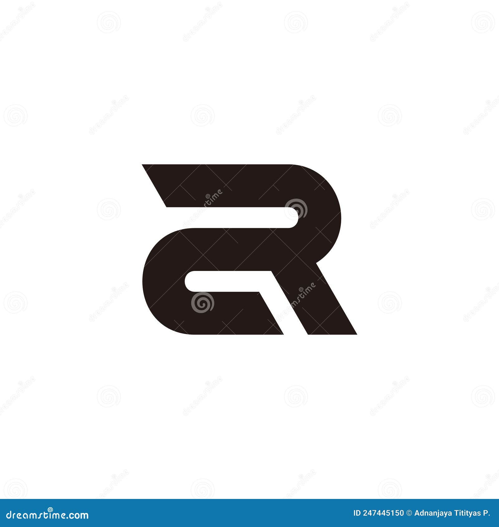 Letter 2r R2 Abstract Geometric Line Logo Vector Stock Vector ...