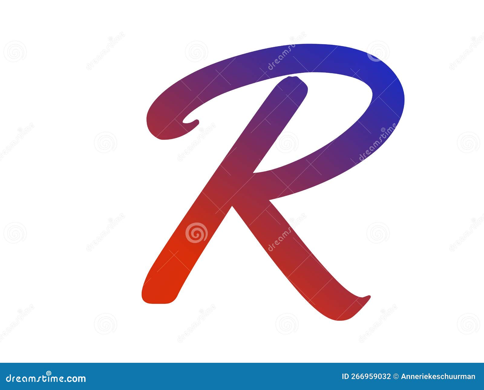 Letter R of the Alphabet Made with Red and Blue Gradient Stock ...