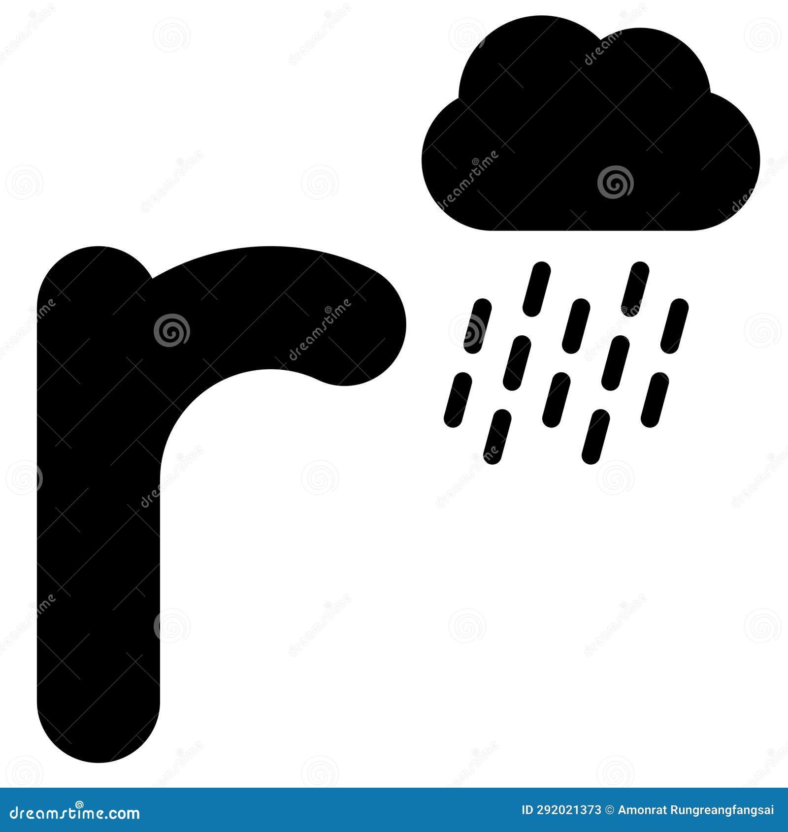 Letter R Alphabet with Rain Icon Stock Vector - Illustration of ...