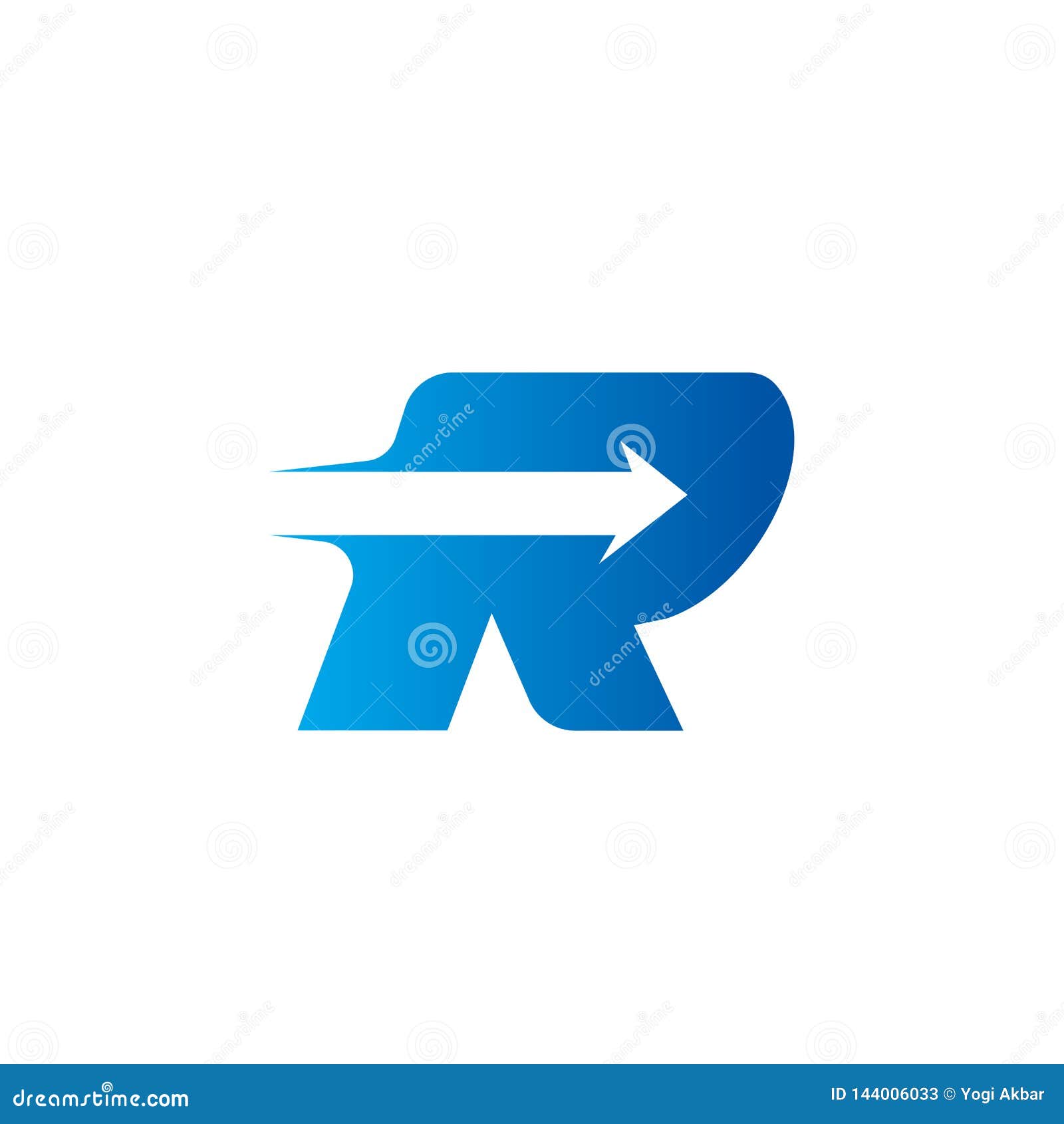 Letter R with Arrow Logo Design Template Stock Vector - Illustration of ...