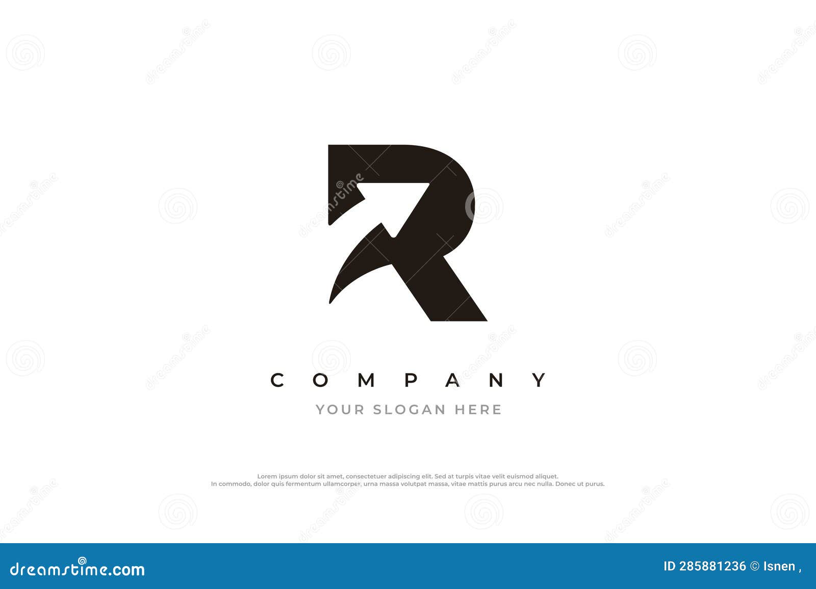 Letter R Arrow Logo Design Vector Stock Vector - Illustration of font ...