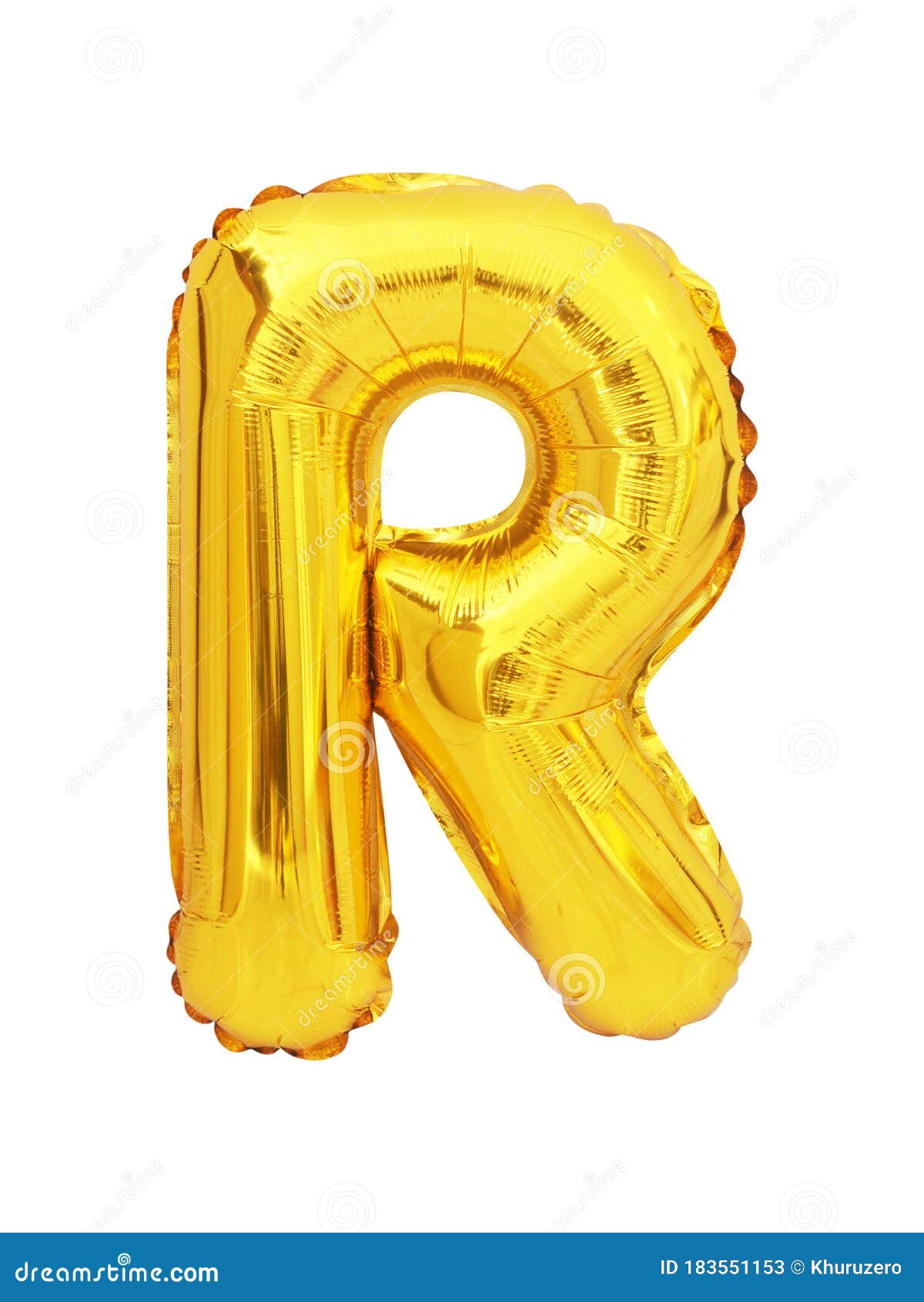 Letter R Balloon Font Isolated on White Stock Image - Image of color ...