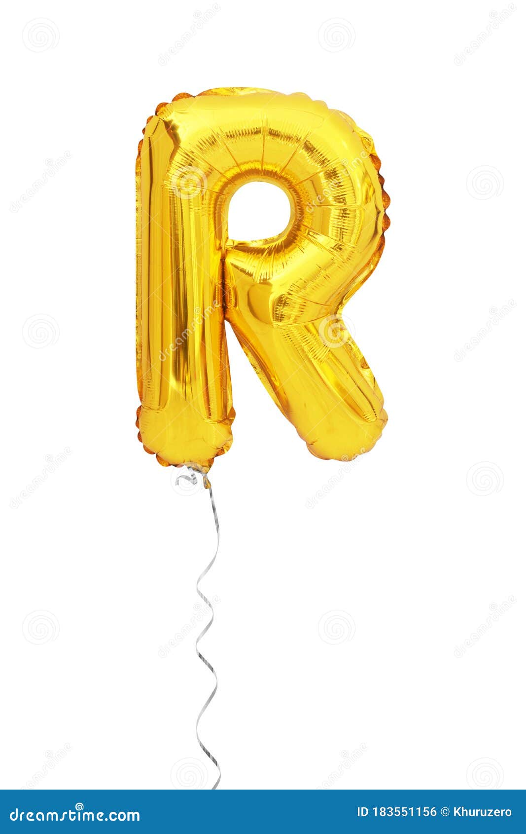 Letter R Balloon Font Isolated on White Stock Photo - Image of font ...