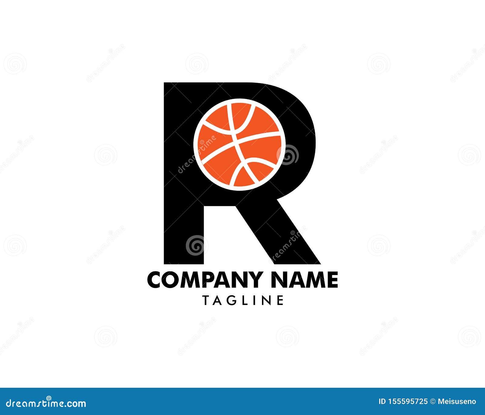 Letter R for Basketball Logo Template Stock Vector - Illustration of ...