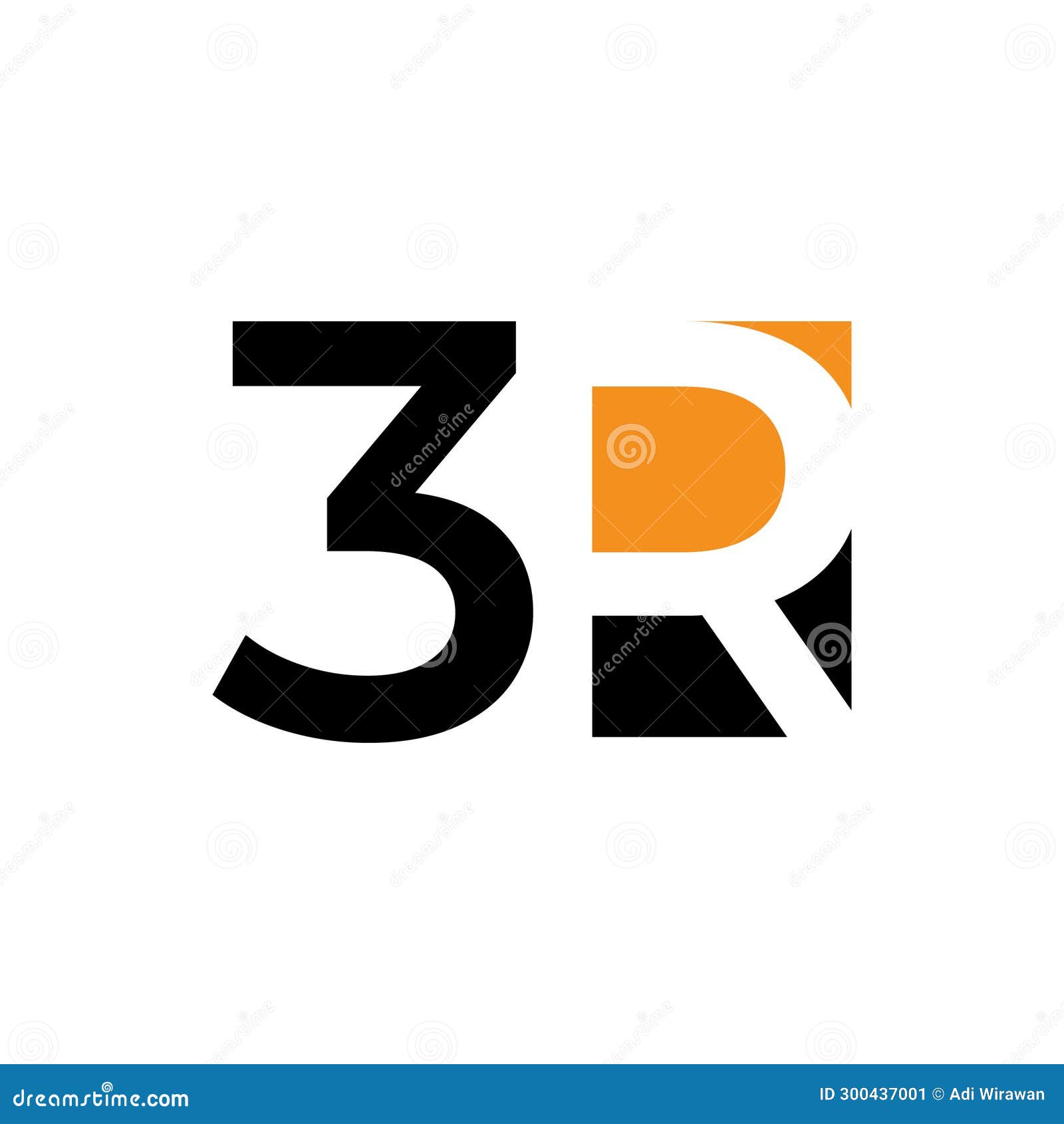 Letter 3R Black Orange Logo Stock Illustration - Illustration of modern ...
