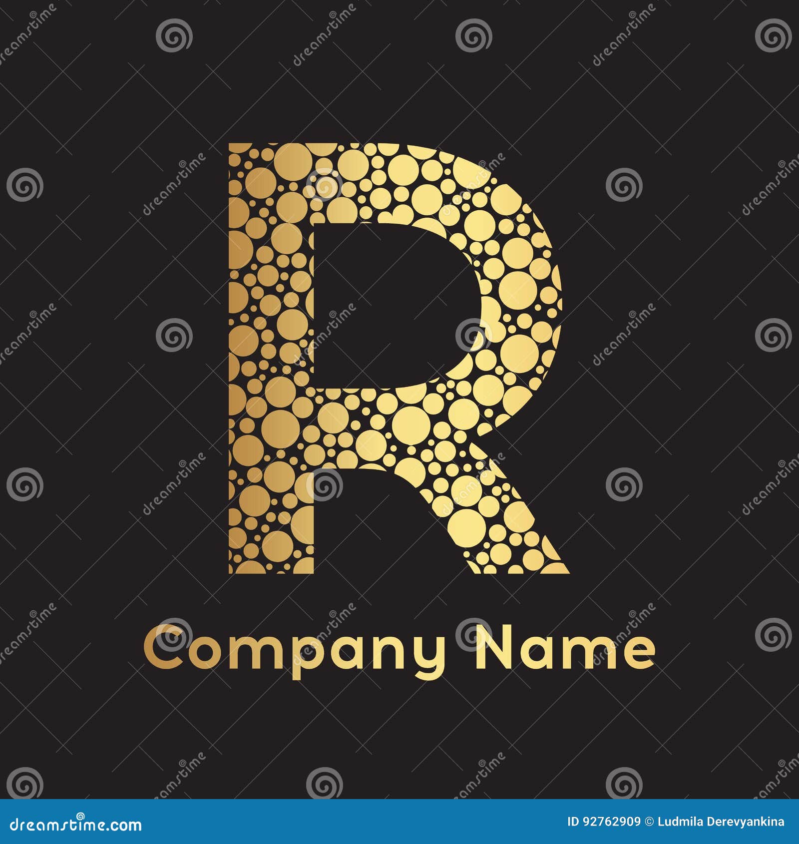 Letter R Bubbles Vector. Gold Bubble Design Vector Illustration Stock ...