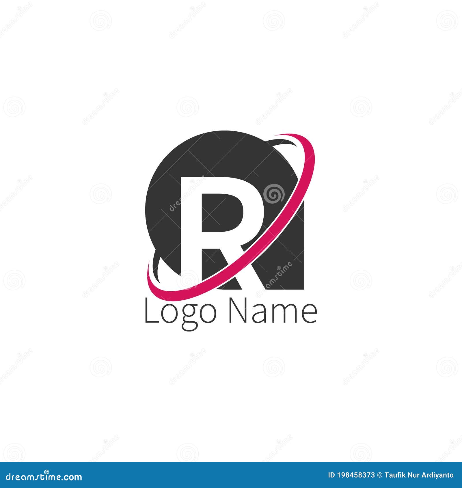 Letter R Circle Icon Logo, Design Letter + Icon Circle Concept Stock ...