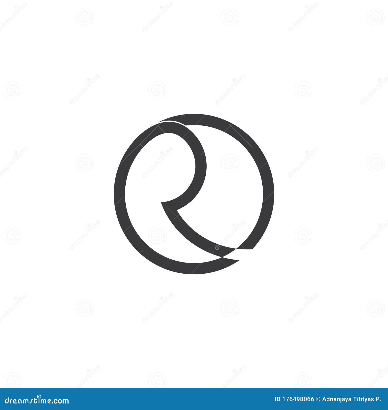 Letter R Circle Overlapping Design Symbol Logo Vector Stock ...