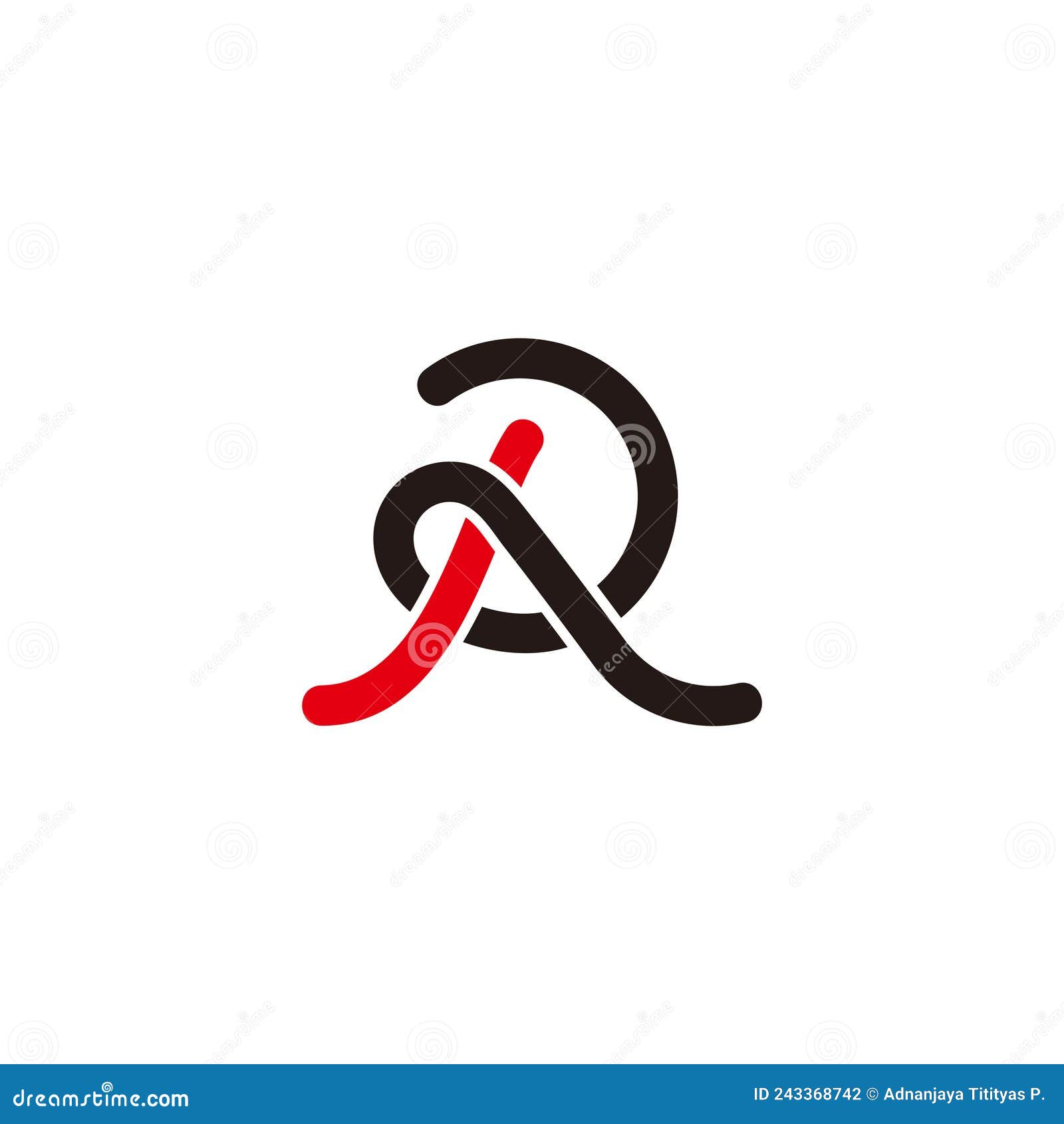 Letter R Curves Motion Line Overlap Logo Vector Stock Vector ...