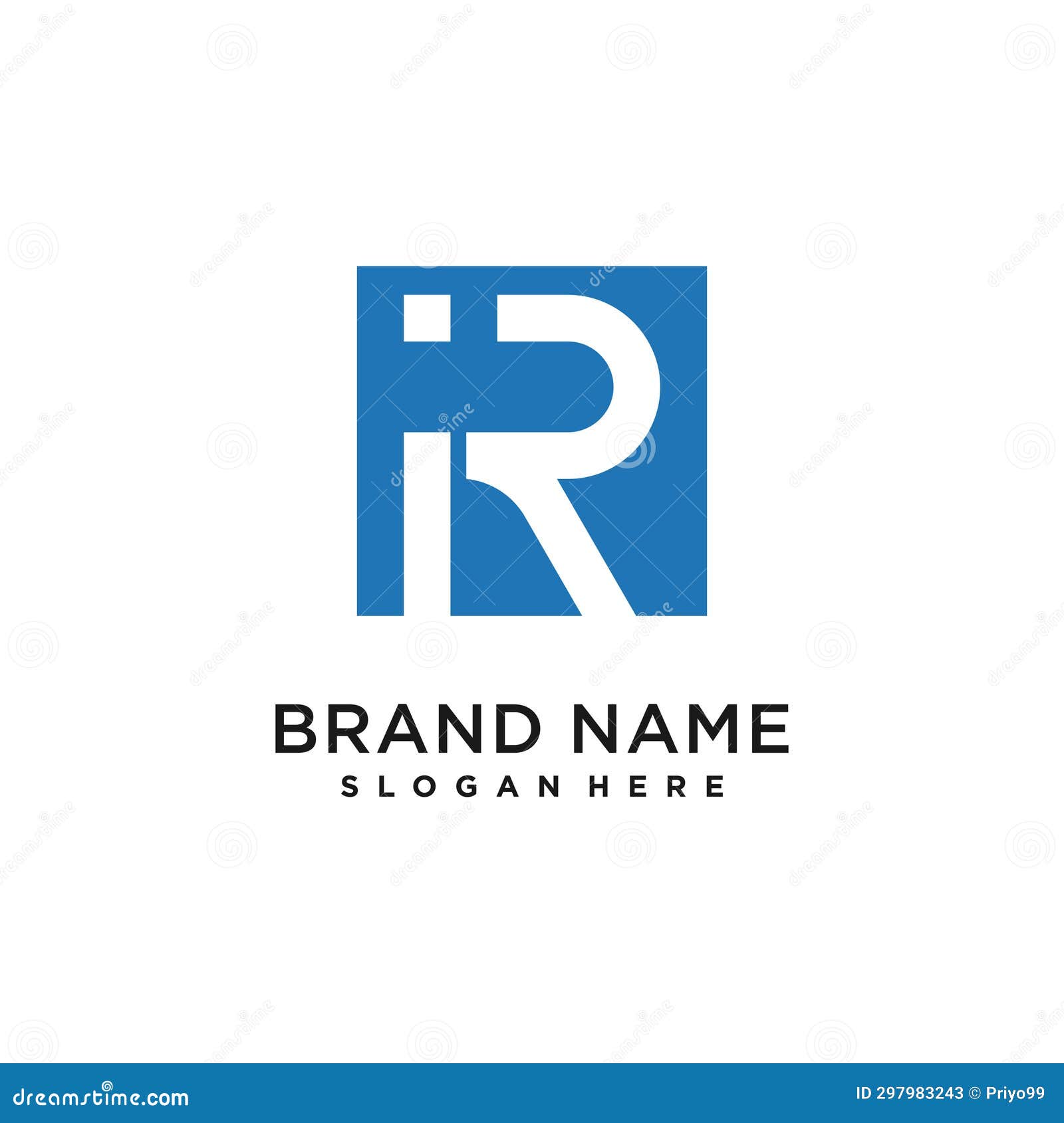 Letter R Design Element Icon with Creative Modern Concept Stock Vector ...