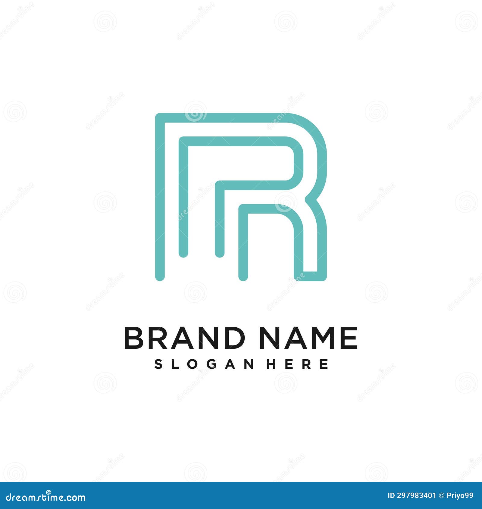 Letter R Design Element Icon with Creative Modern Concept Stock Vector ...