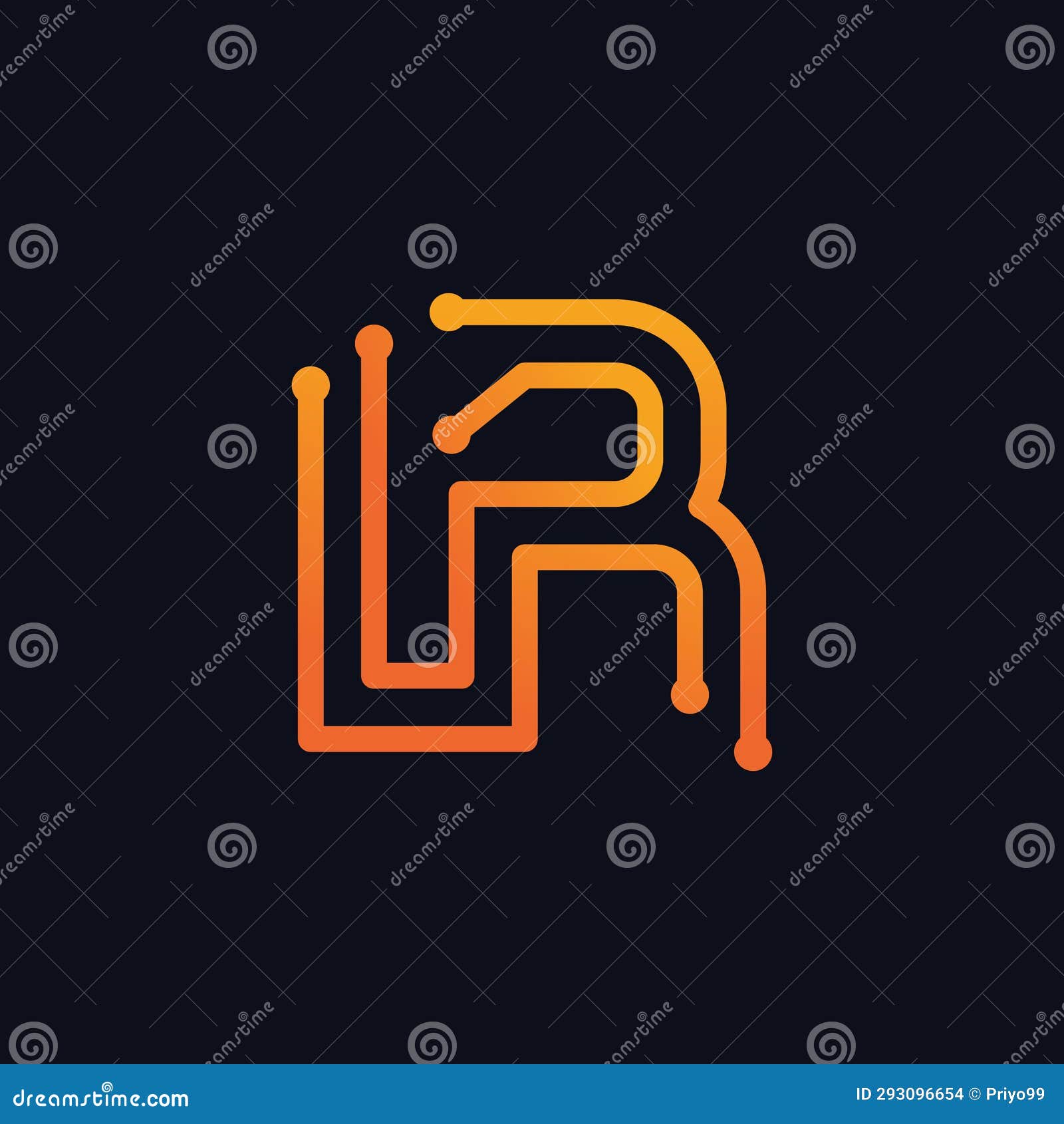 Letter R Design Element Icon Vector with Creative Concept Stock Vector ...