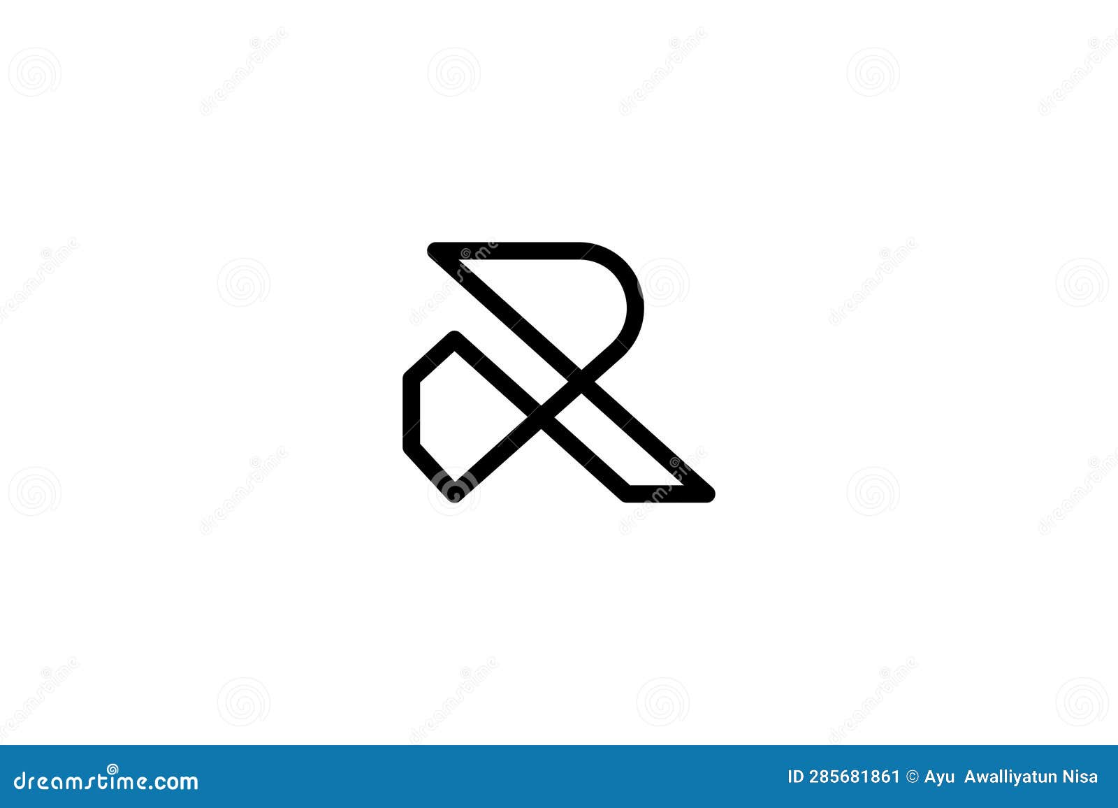 Letter R Diamond Logo Design Stock Illustration - Illustration of ...