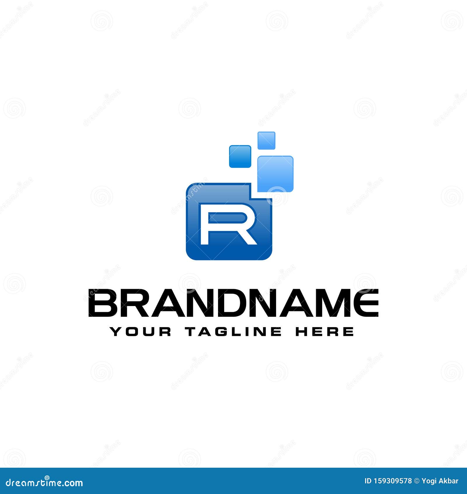 Letter R Digital Pixel Square Symbol Vector Design-Vorlage Vektor ...