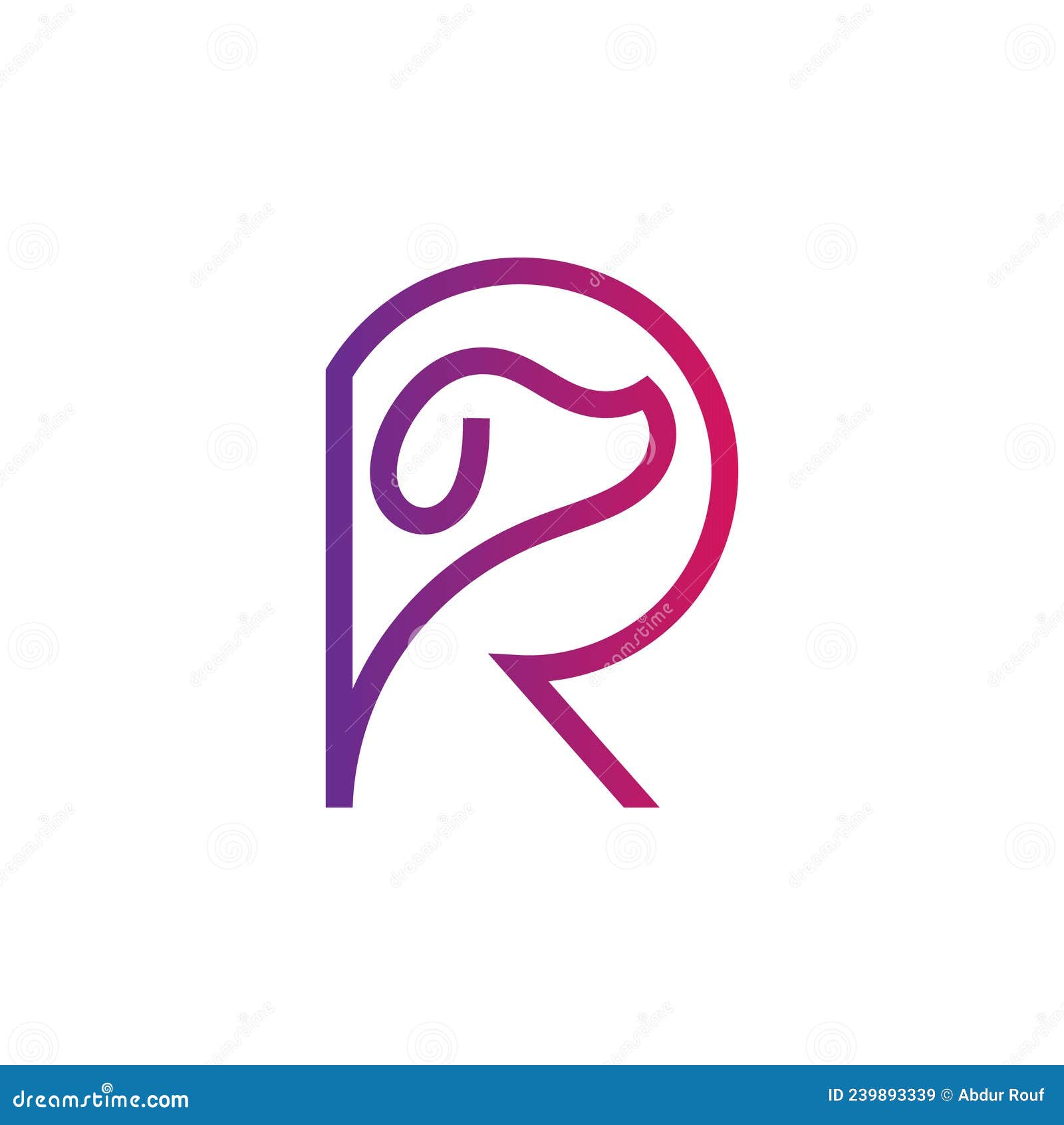 Letter R Dog Vector Logo Template Stock Vector - Illustration of ...