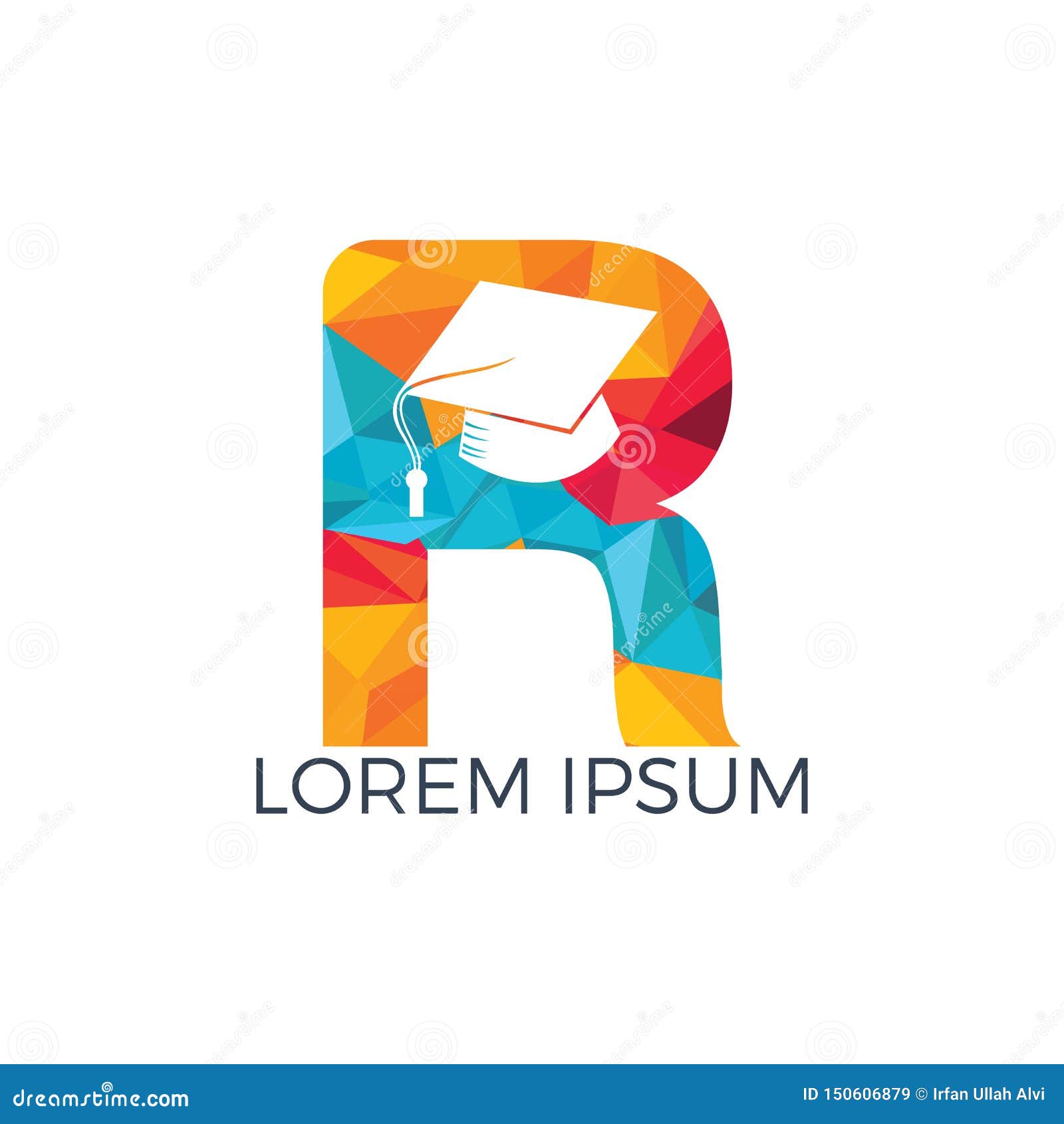 Letter R Education Logo Vector Illustration Template. Stock Vector ...