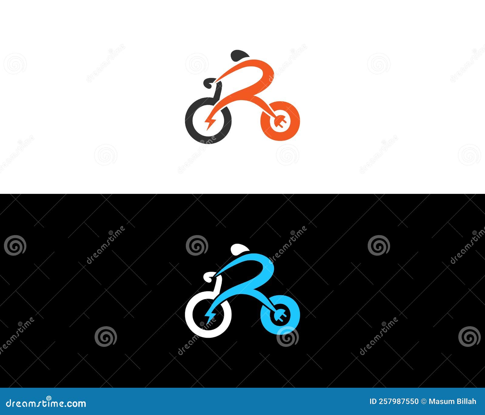 Letter R, Electric Bike Logo Design Template. Stock Vector ... Letter R, Electric Bike Logo Design Template. Stock Vector ...