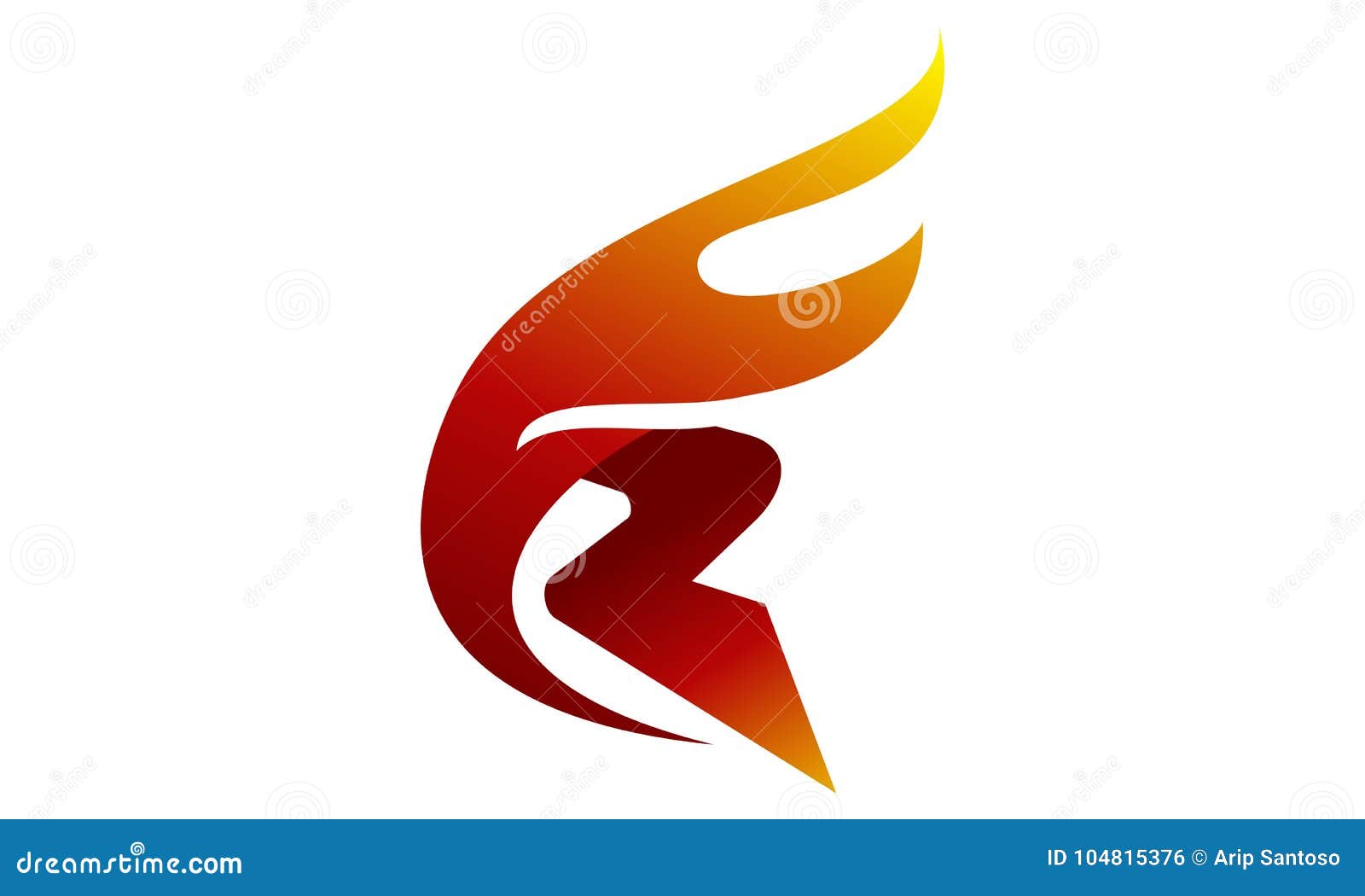Letter R Fire stock vector. Illustration of shape, flame - 104815376