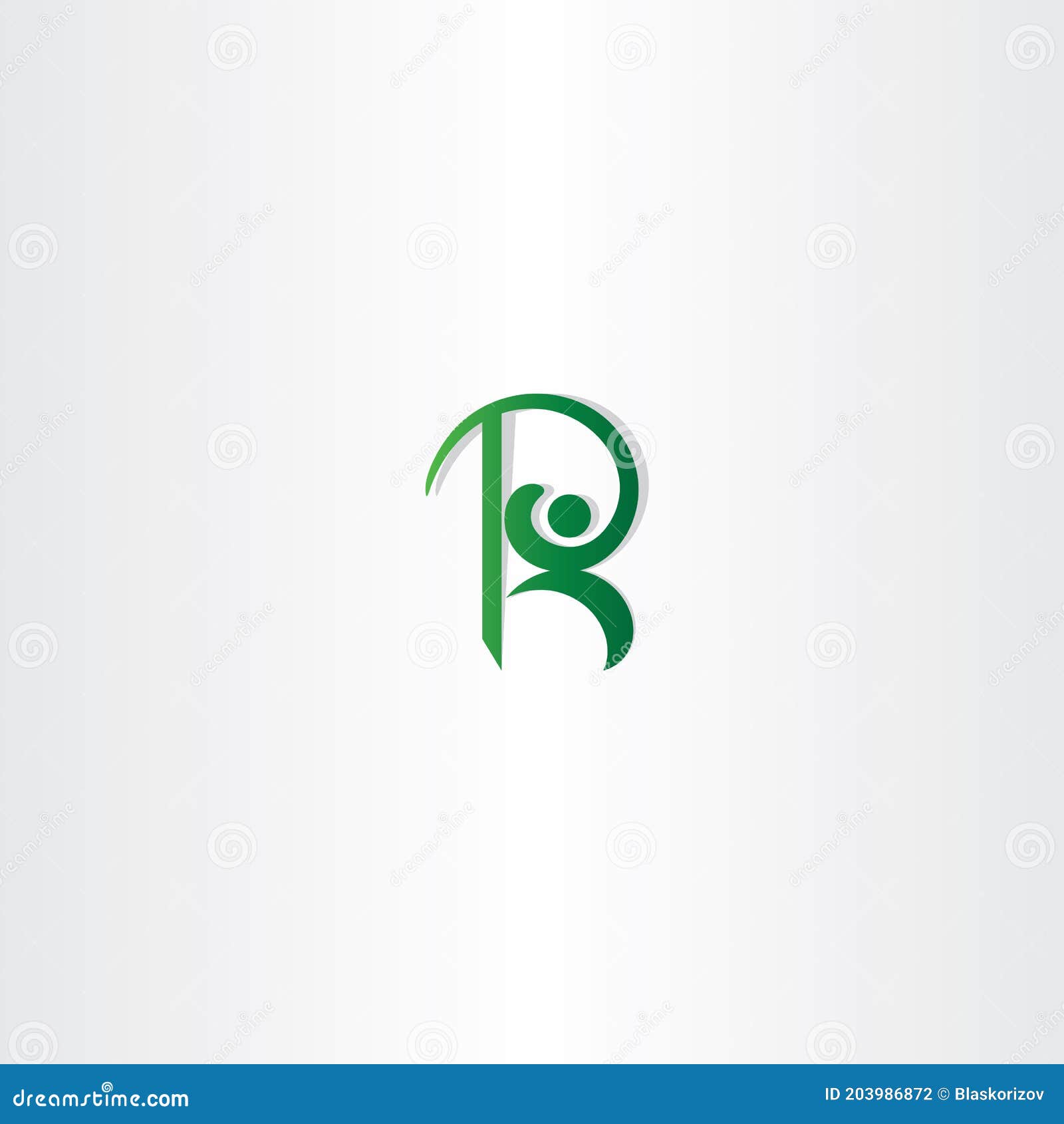 Letter R Green Man Logo Vector Icon Element Stock Vector - Illustration ...