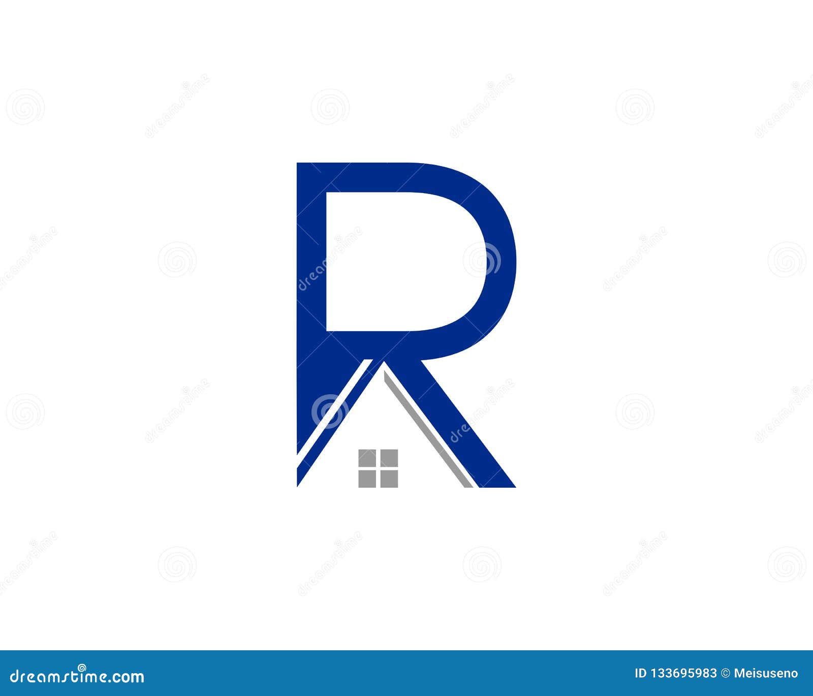 Letter R with House Logo stock vector. Illustration of internet - 133695983