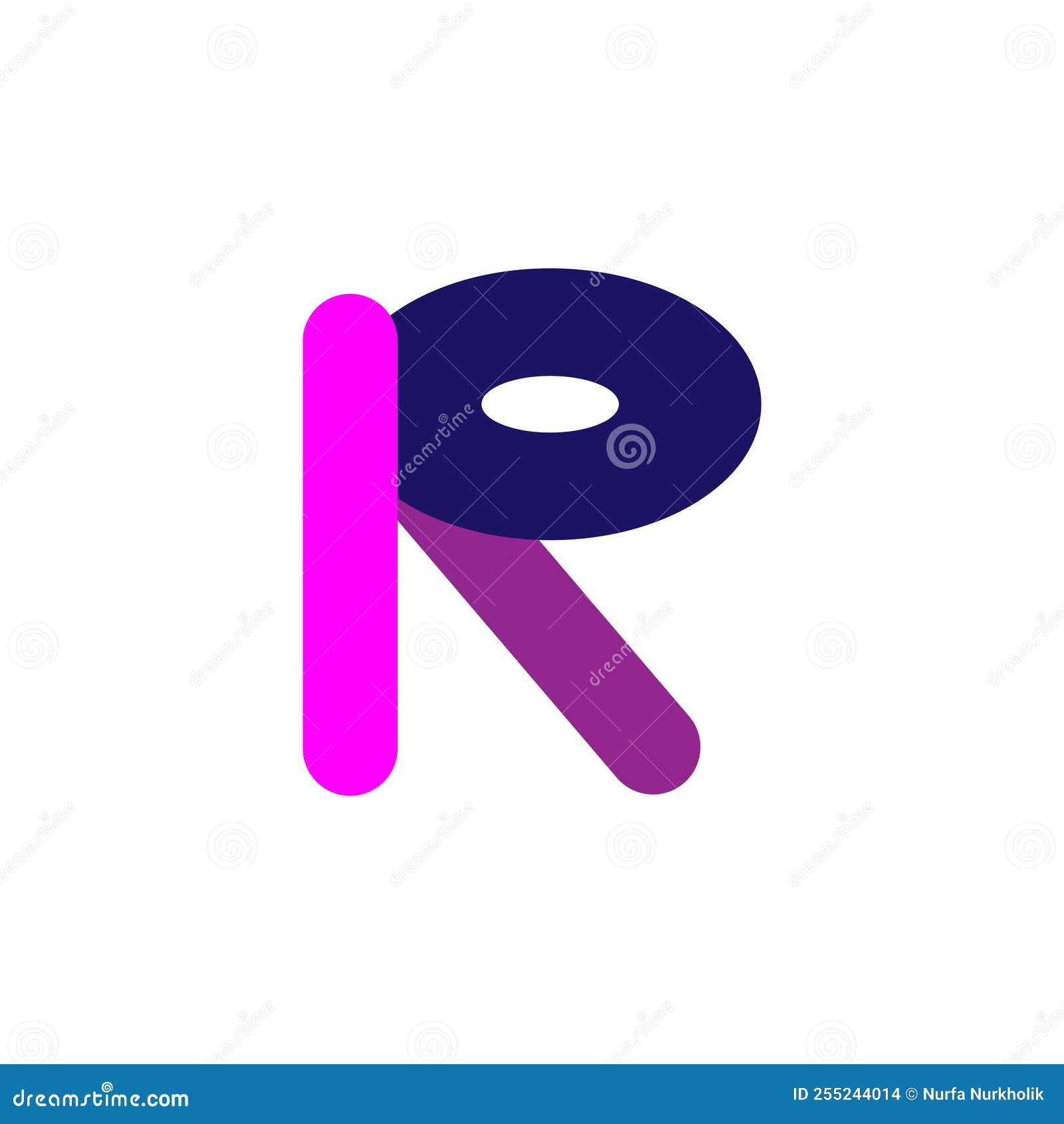 Letter R Icon Colorful Design Vector Illustration Stock Vector ...