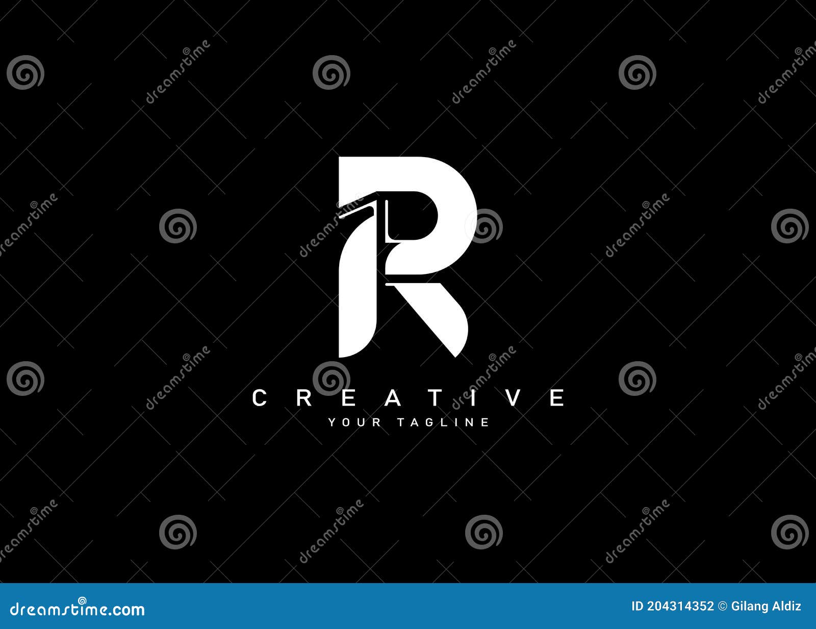 Letter R Interesting Logo stock vector. Illustration of geometric ...