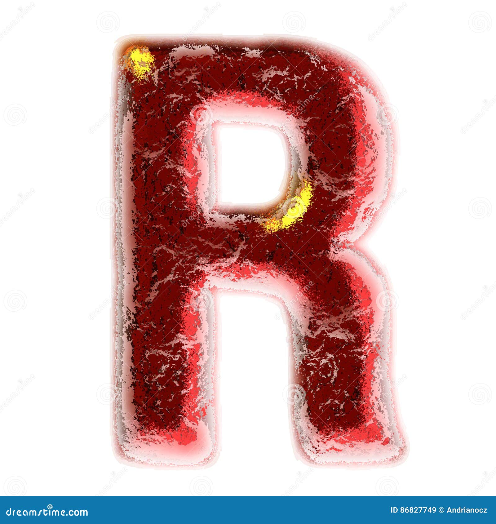 Letter R Isolated on White Background Stock Illustration - Illustration ...