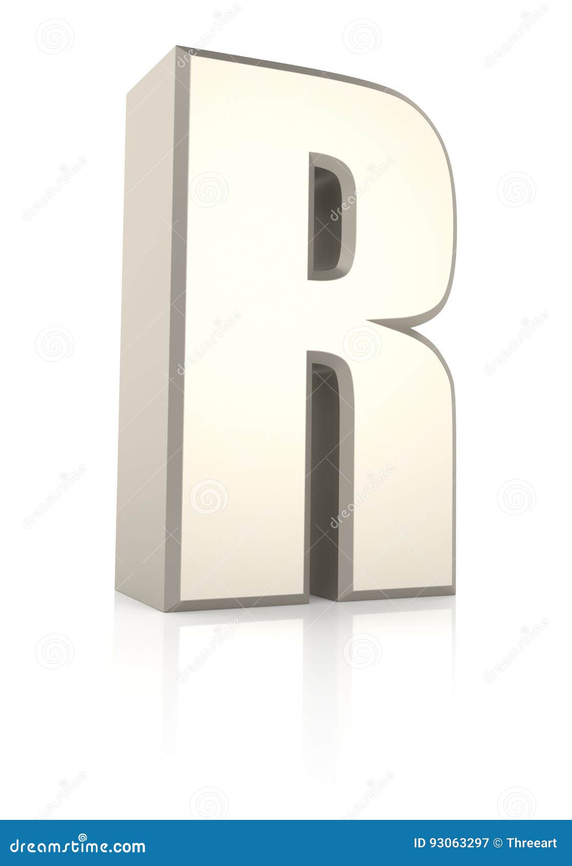 Letter R Isolated on White Background Stock Illustration - Illustration ...