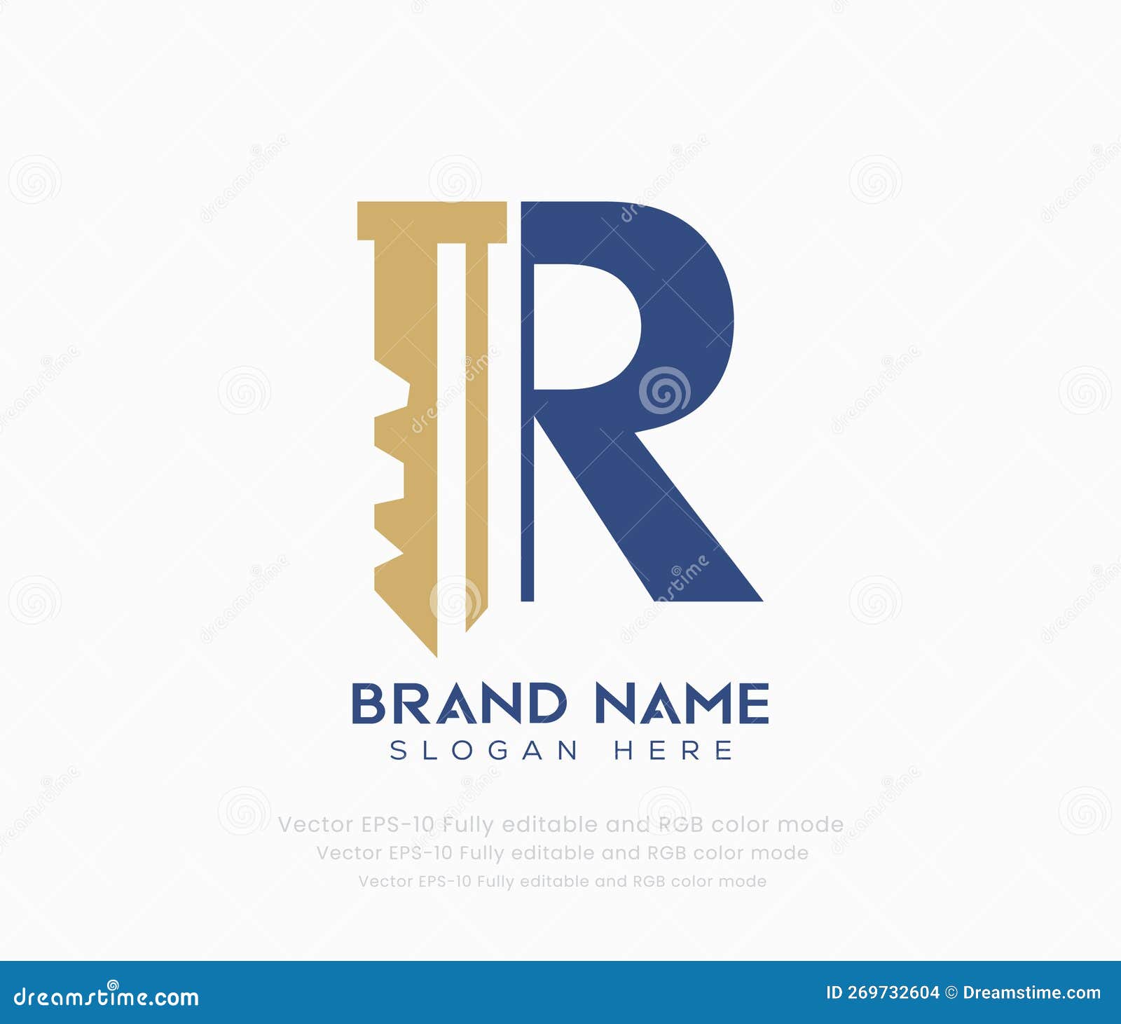 Letter R key logo stock vector. Illustration of poster - 269732604