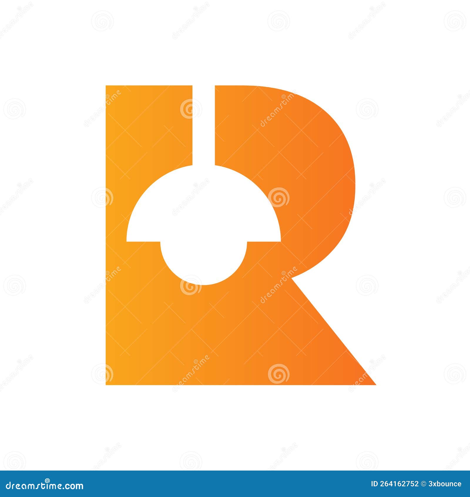 Letter R Lamp Logo Combined with Hanging Lamp Vector Template Stock ...