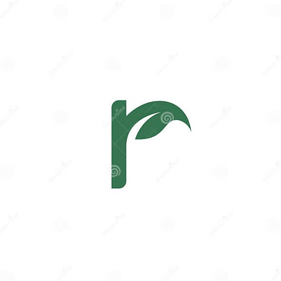Letter R Leaf Logo Icon. R Initial Logo Design Stock Vector ...