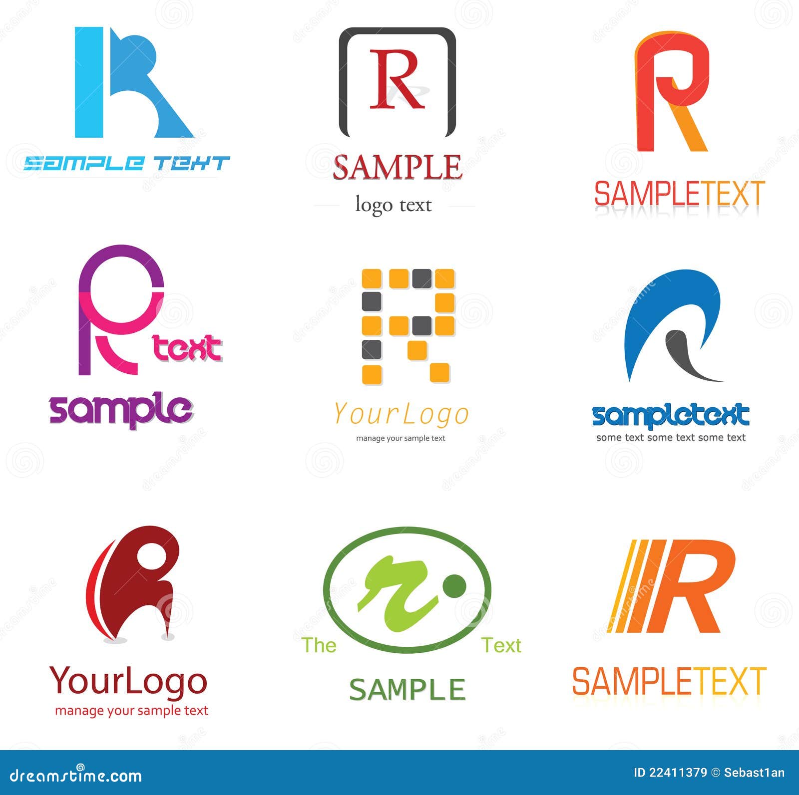 Letter R Logo stock vector. Illustration of catering - 22411379