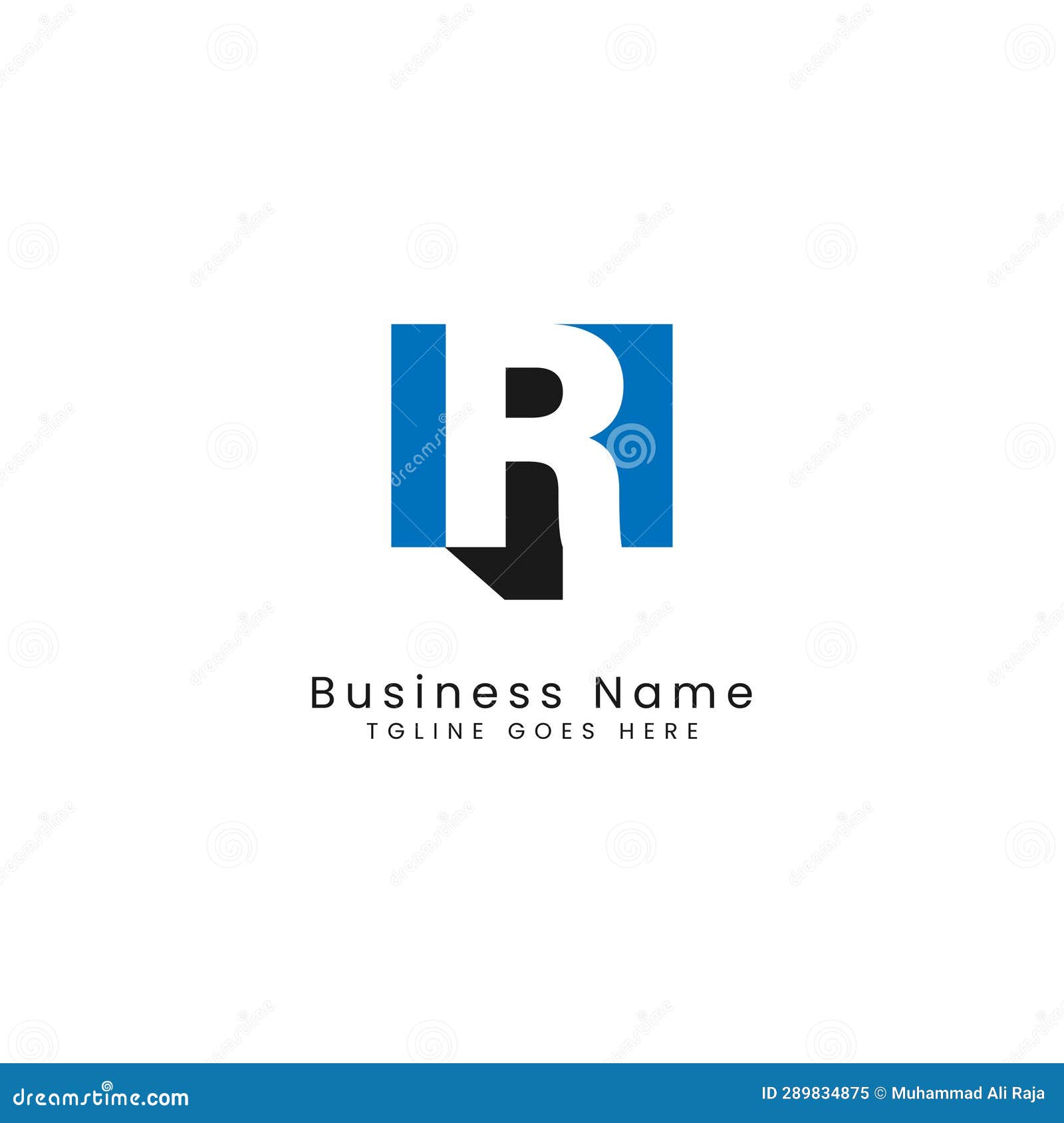Letter R Logo, Concept Design Alphabet R in Shadow Style Illustration ...