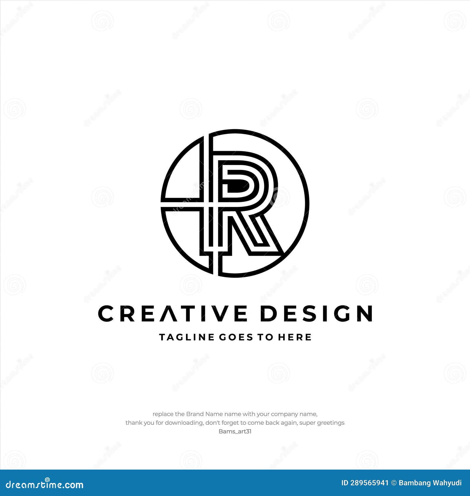 Letter R Logo Creative Design Stock Illustration - Illustration of ...
