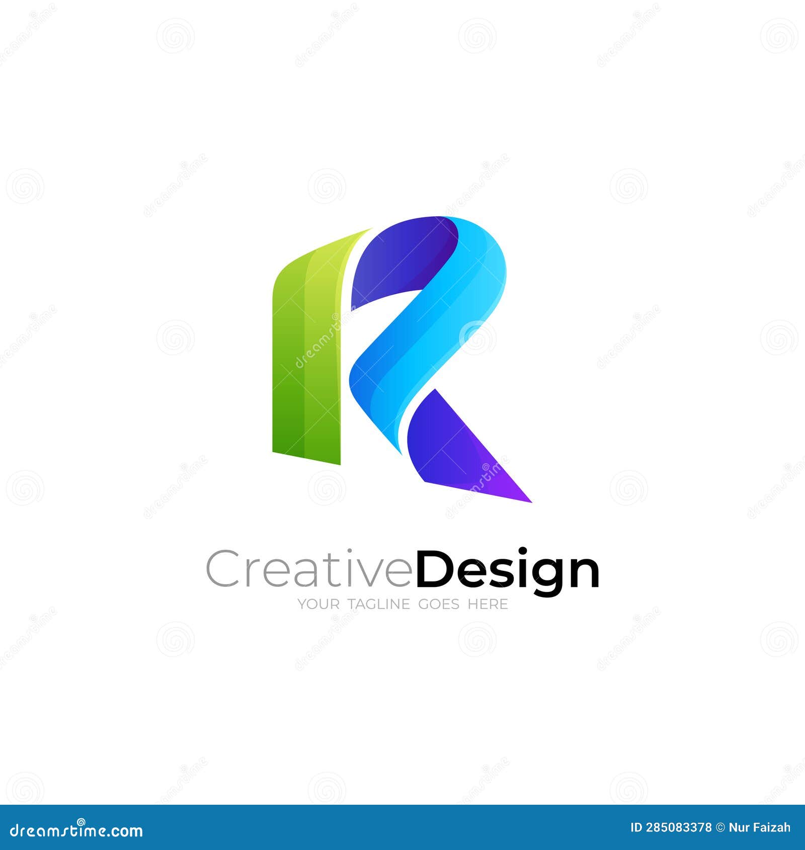 Letter R Logo with 3d Colorful Design, Modern Logos Stock Vector ...