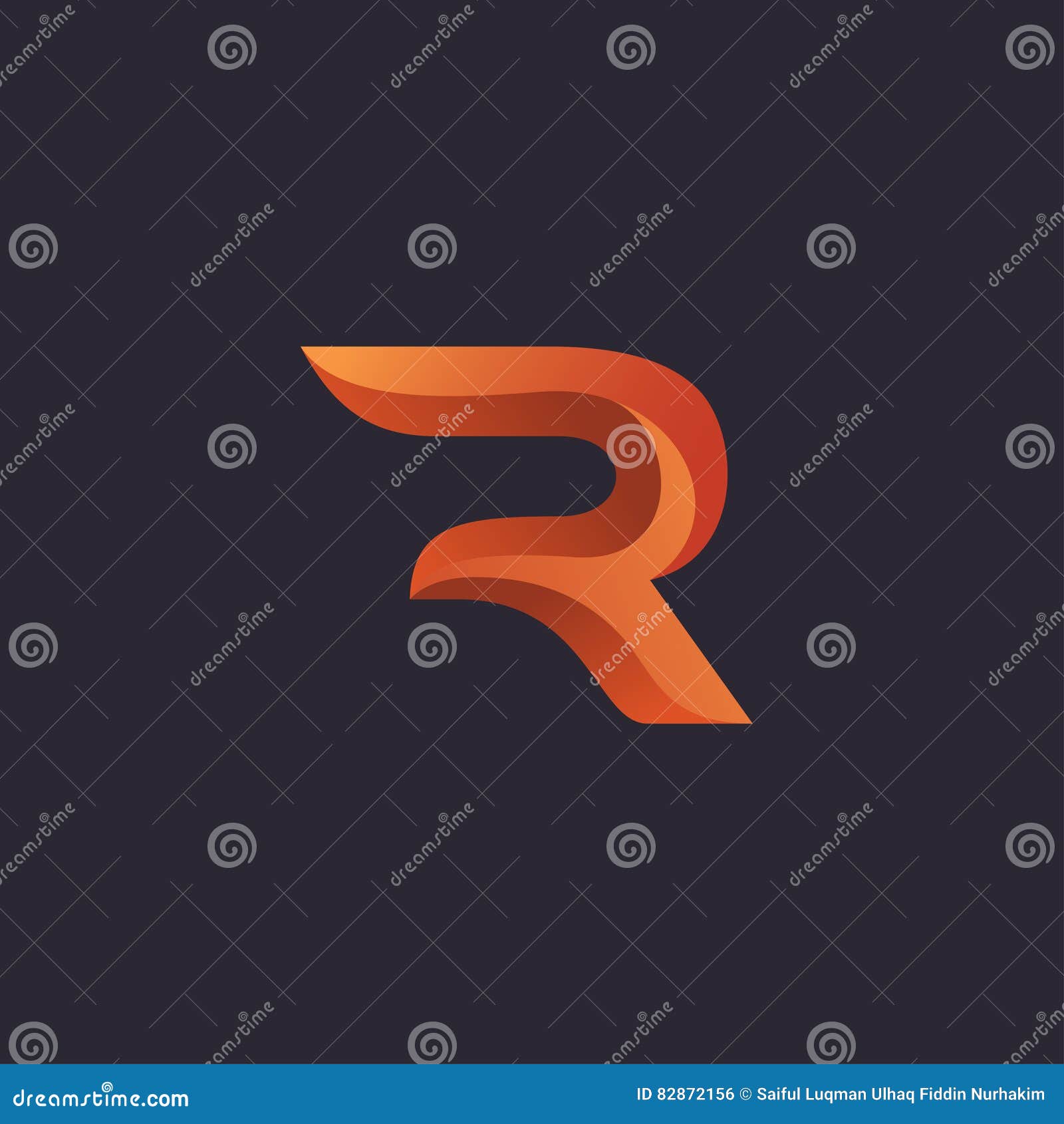Letter R logo design stock vector. Illustration of alphabet - 82872156