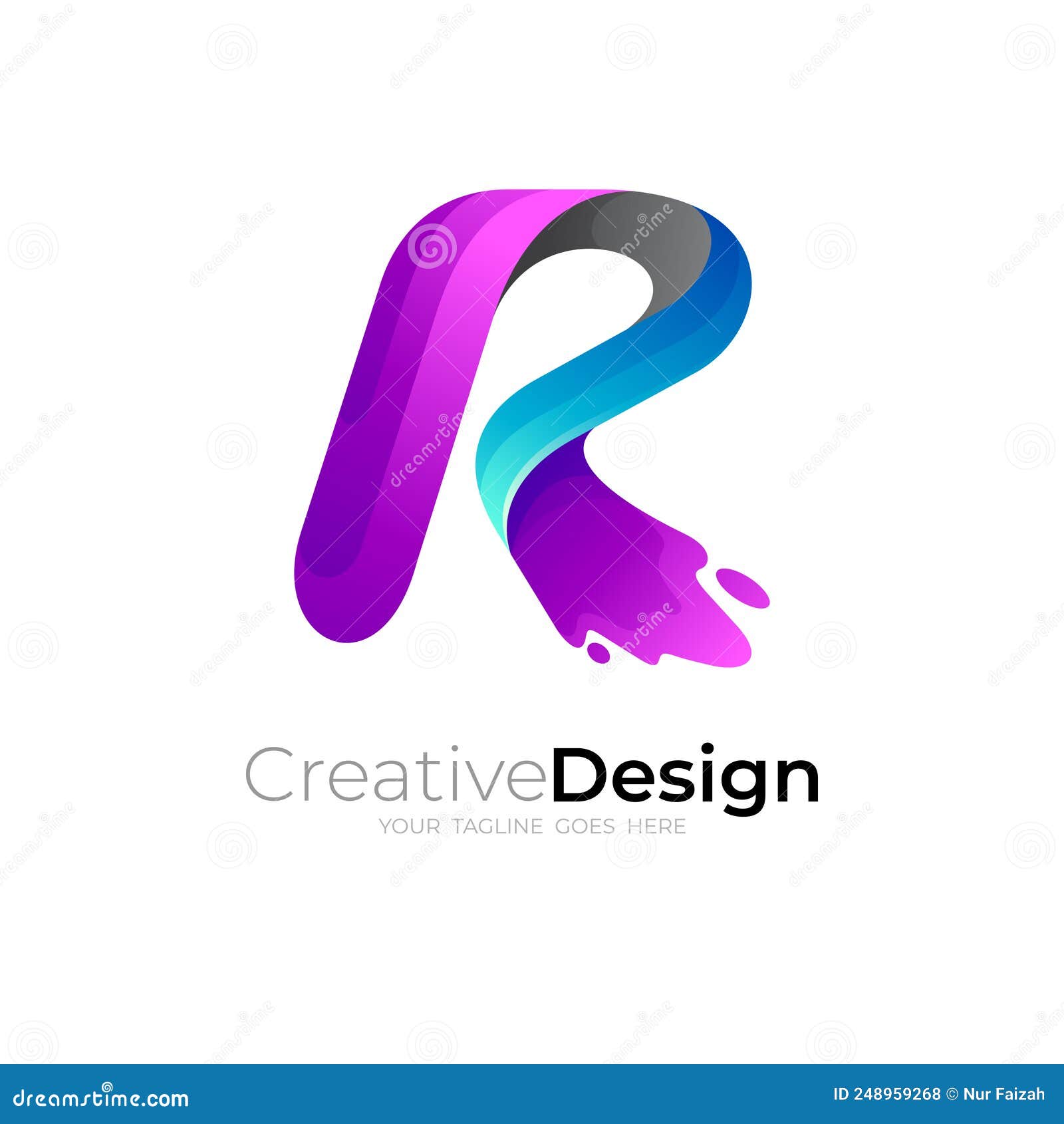 Letter R Design 3d 3d R Letter Design Royalty Free Vector Image