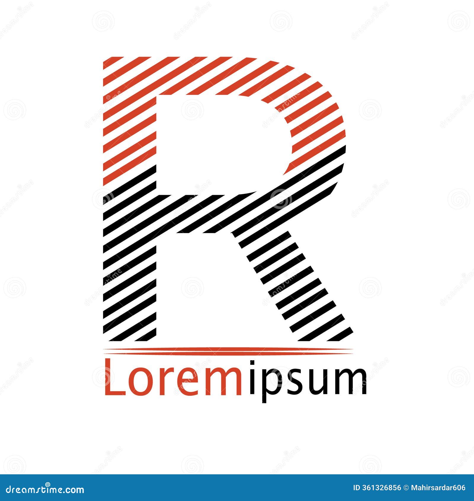 Letter R Logo Design Template Stock Vector - Illustration of text ...