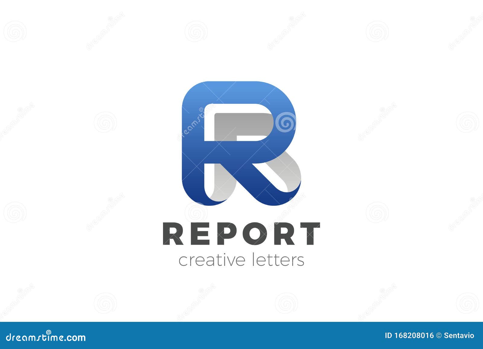 Letter R Logo Design Vector Template Ribbon Font Style Typography Stock ...