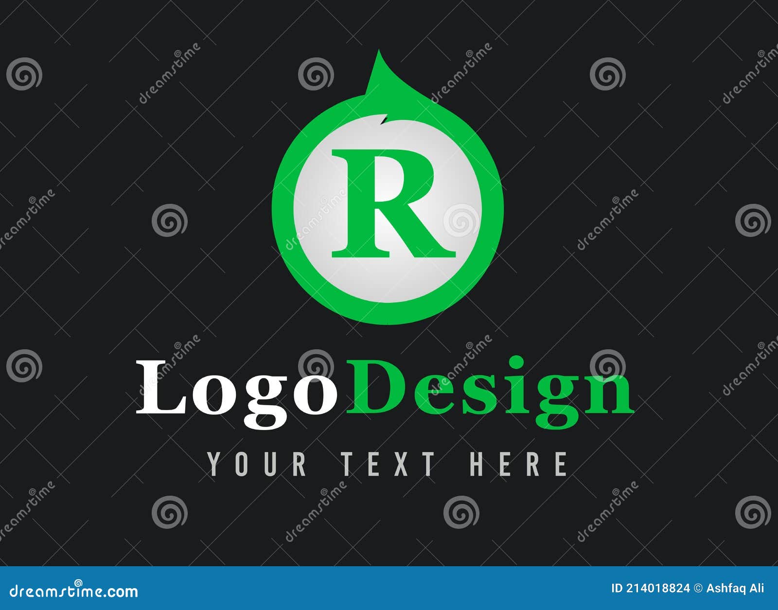 Letter R Logo Design. Your Text Here Stock Illustration - Illustration ...