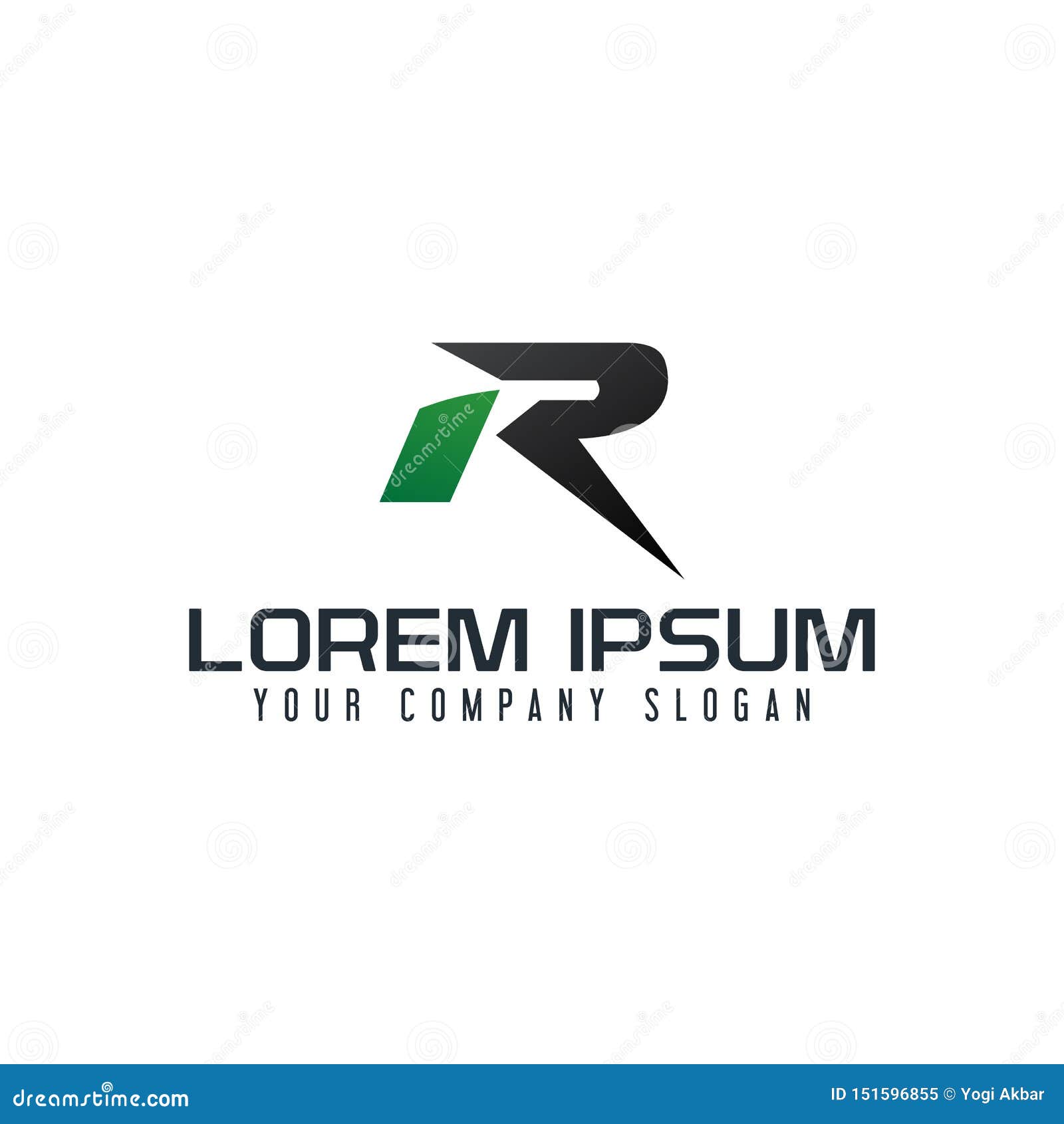 Letter R Logo. Fast Speed Design Concept Template Stock Vector ...