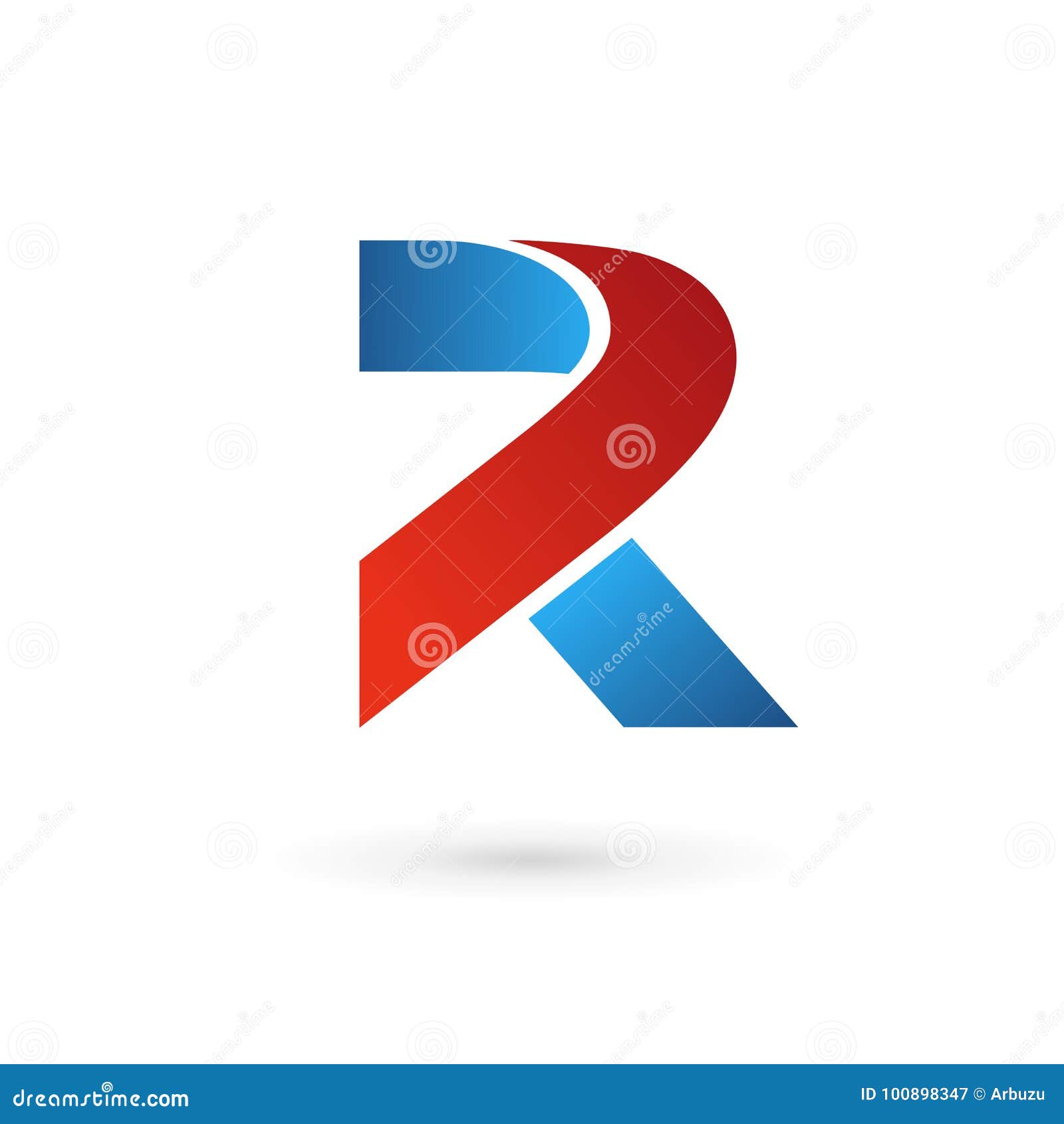 Letter R Logo Icon Design Template Elements Stock Vector - Illustration ...