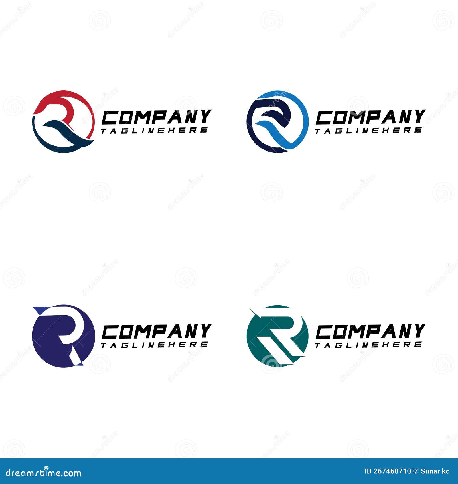 Letter R Logo Icon Design Template Elements Stock Vector - Illustration ...